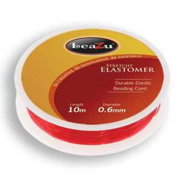 Elastic Jewelry / Beading Cord – Red – Collage Collage