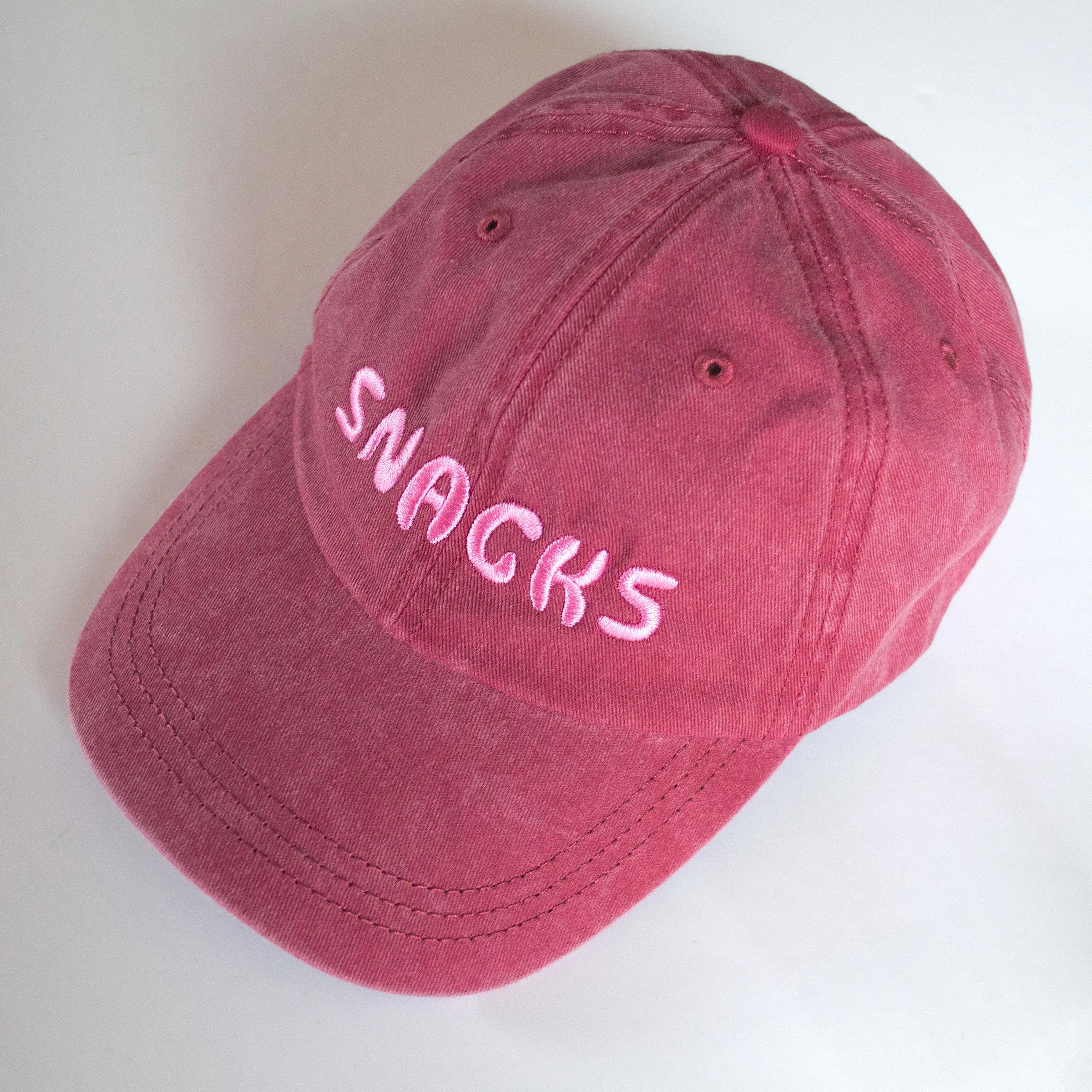 Pink Snacks Baseball Cap – Collage Collage