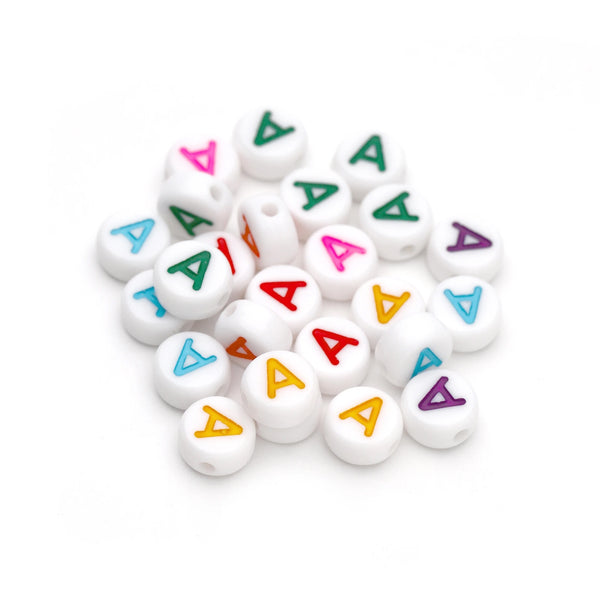 Round Alphabet Beads - Letter A – Collage Collage