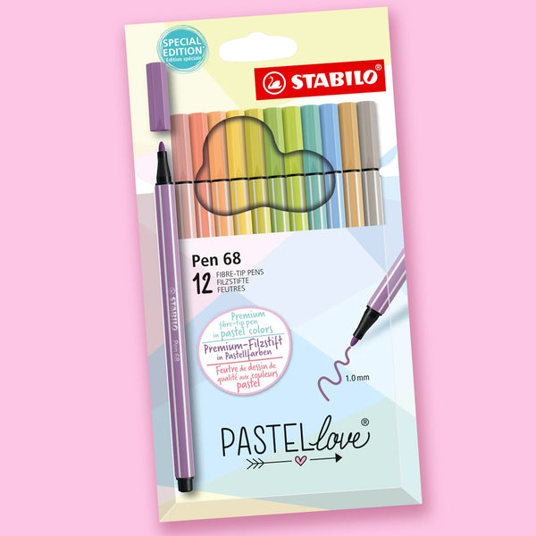 Stabilo Pen 68 Pastel Colours Set of 12 | Best Markers for Kids ...