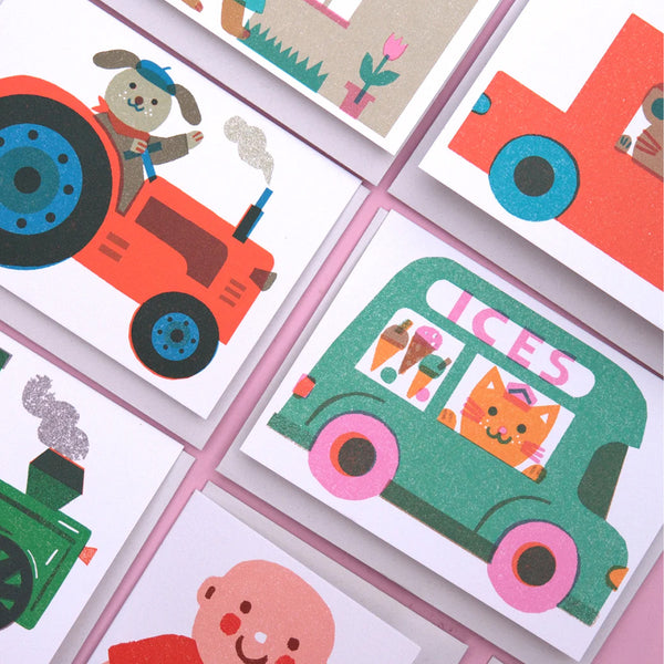 Train Mini A7 Card – Collage Collage