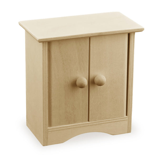 Miniature Wooden Cabinet | Unfinished Wood Dollhouse Furniture ...