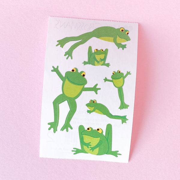 Playful Frogs - Stickers on the Roll by Mrs. Grossman’s – Collage Collage
